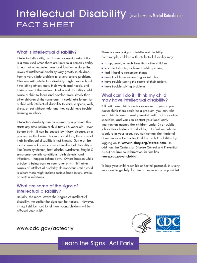 Intellectual Disability | PDF | Childbirth | Clinical Medicine