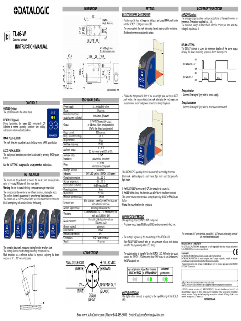 Datalogic Tl46 W Manual | PDF | Light Emitting Diode | Bipolar Junction ...