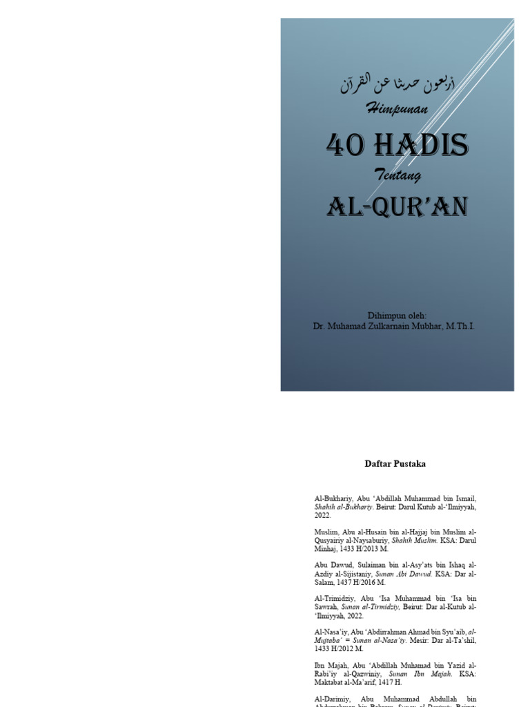 40 Hadis Tentang Al-Qur'an | PDF
