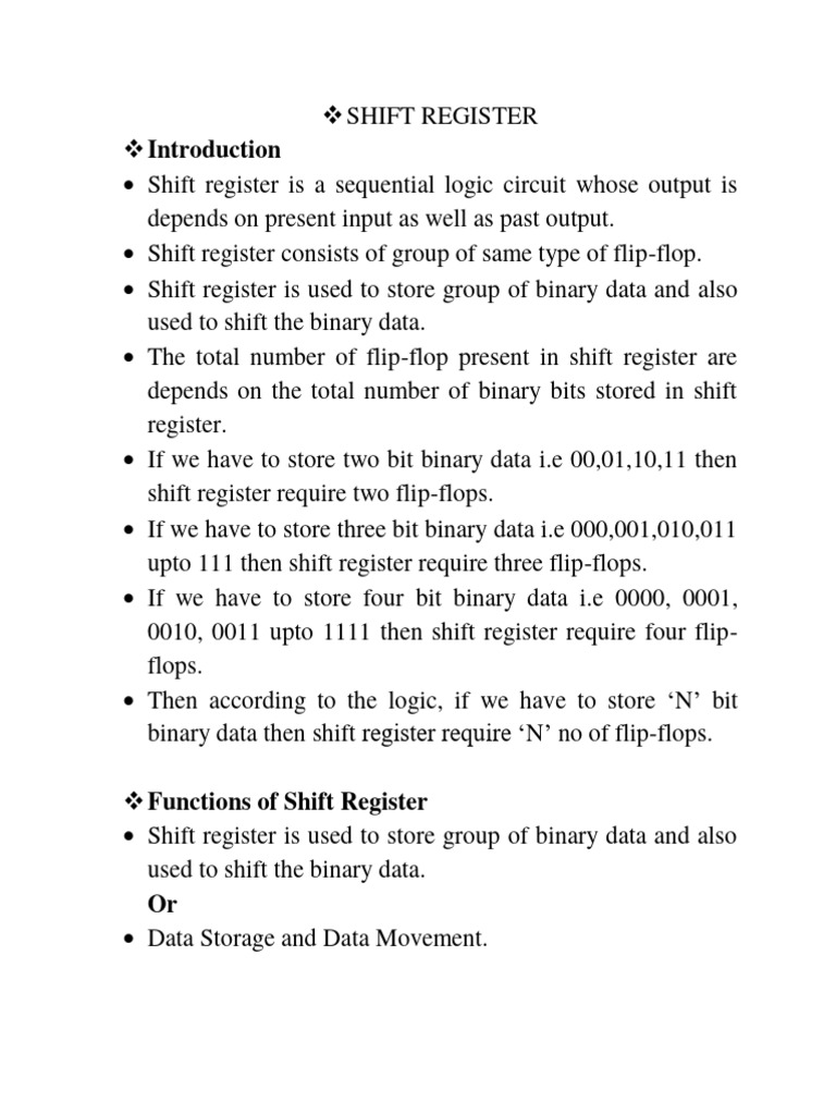 Shift Register&counter | PDF | Electronics | Digital Technology