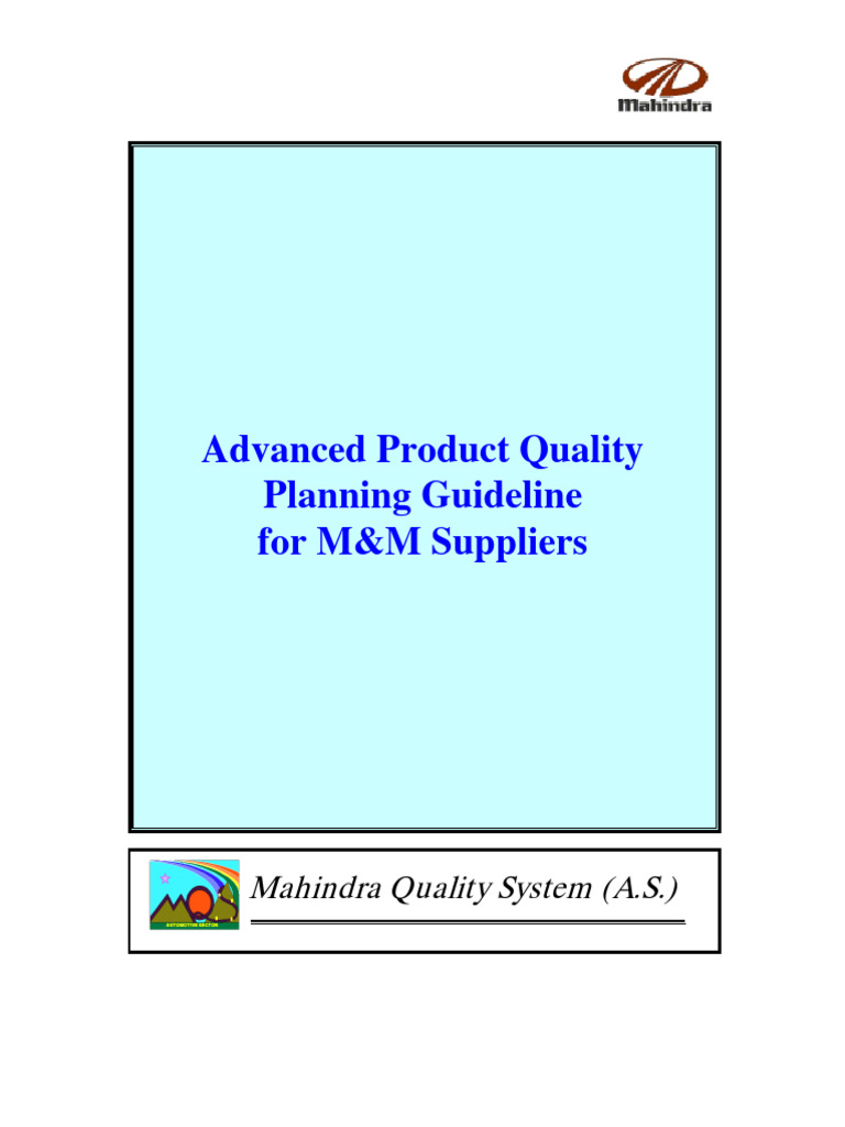 APQP Guideline For Suppliers | PDF | Reliability Engineering | Procurement