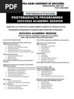 UZ Programmes PDF | PDF | Bachelor Of Science | Doctor Of Philosophy