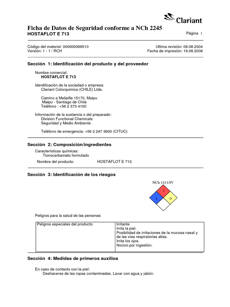 Hds-Hostaflot e 713 | PDF | Agua | Gestión de residuos