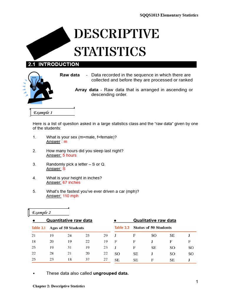 SQQS1013-Chapter 2 STUDENT | PDF | Mode (Statistics) | Standard Deviation