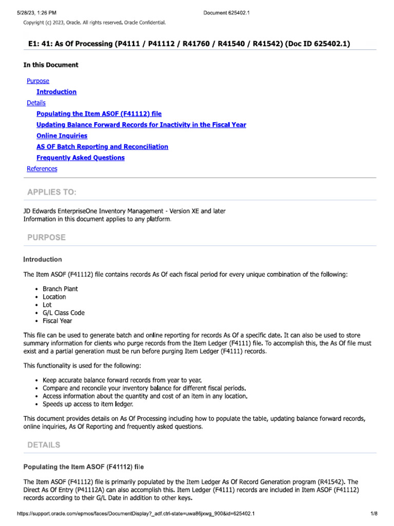 As of Processing | PDF