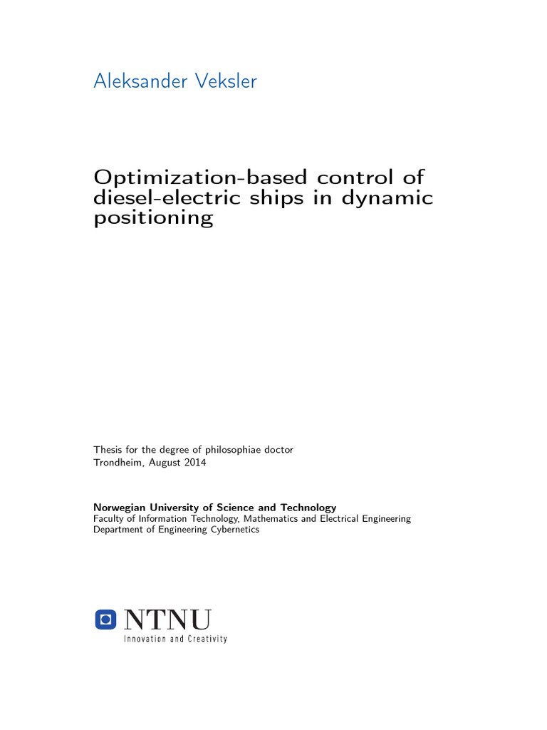 Optimization-Based Control of Diesel Electric Ship in Dynamic ...