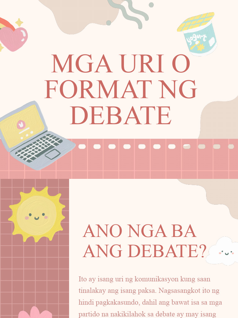 Mga Uri o Format NG Debate - Mapalo - Filipino - 10-Love | PDF