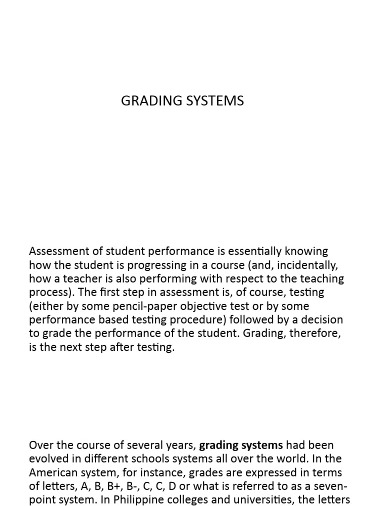 Grading Systems | PDF | Educational Assessment | Teachers