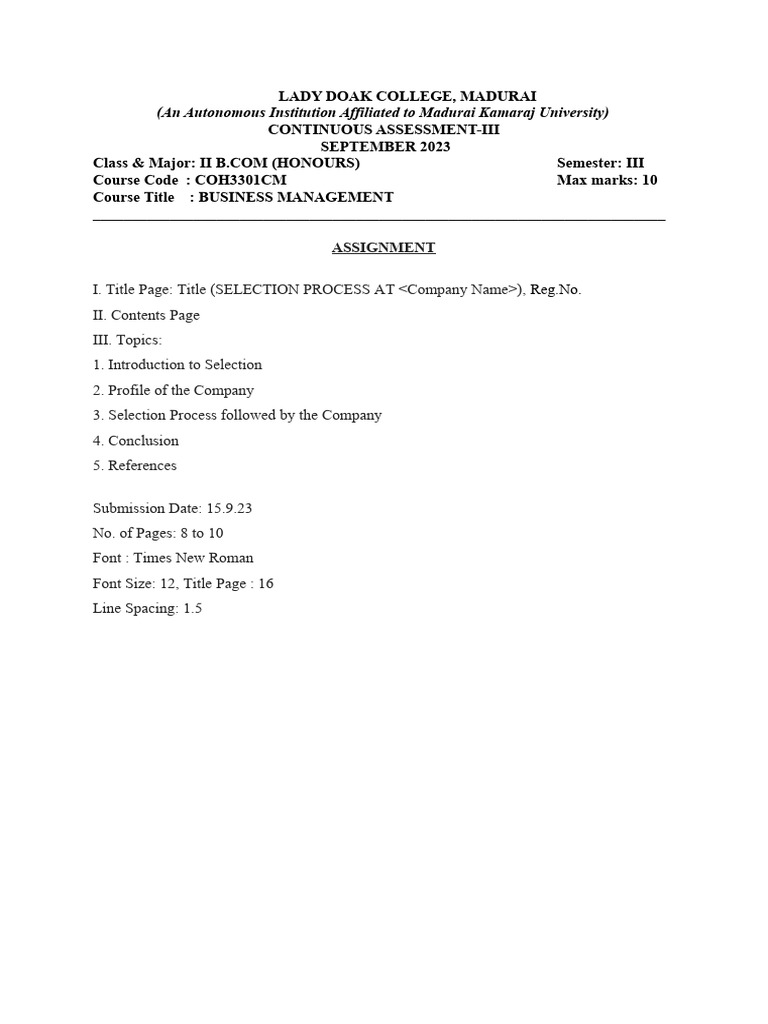 Ca3 - Assignment | PDF | Business | Computers