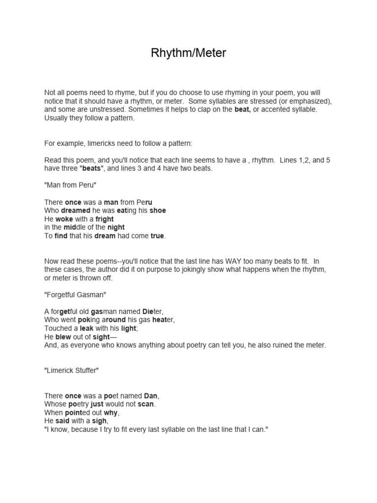 Rhythm and Meter | PDF