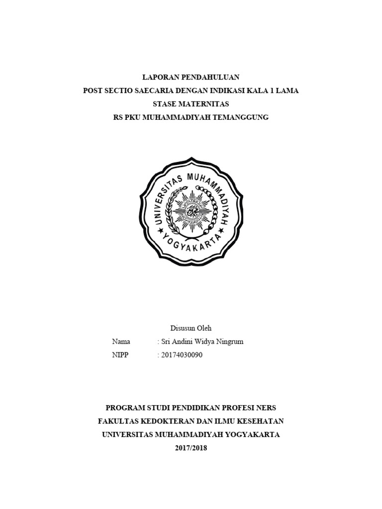 LP Post SC Dengan Indikasi Kala 1 Lama | PDF