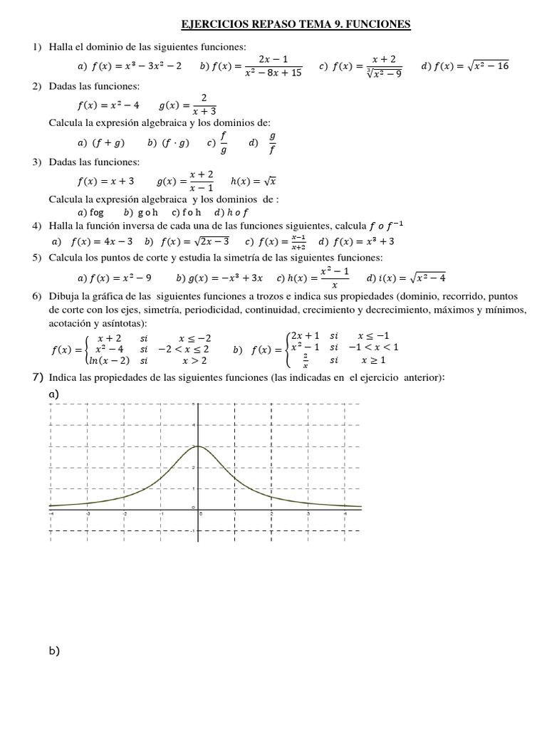 Ejercicios Repaso Tema 9 | PDF | Análisis complejo | Álgebra abstracta