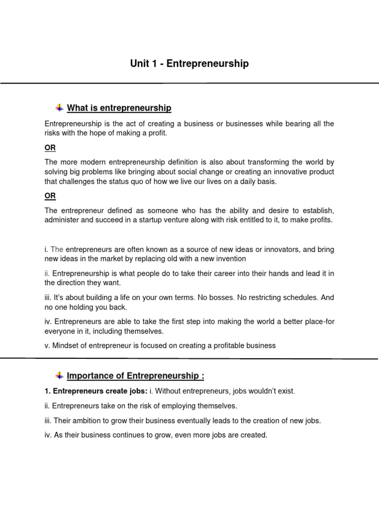Entrepreneurship CH 1 | PDF | Entrepreneurship | Innovation