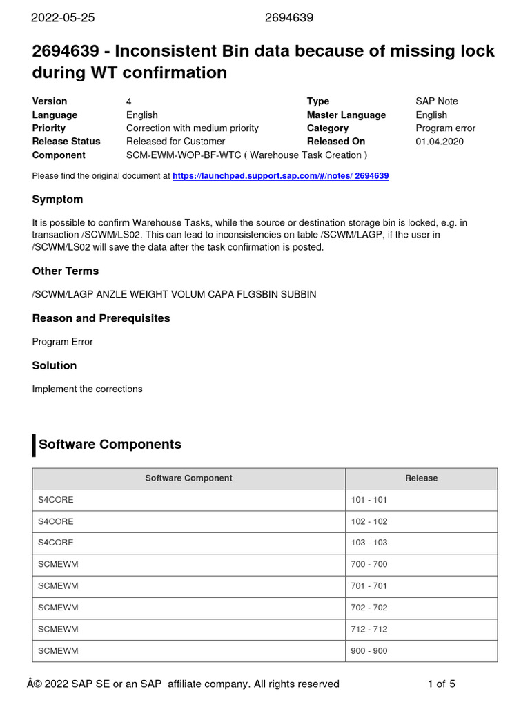 Inconsistent Bin Data Because of Missing Lock | PDF | Software ... Inconsistent Bin Data Because of Missing Lock | PDF | Software ...