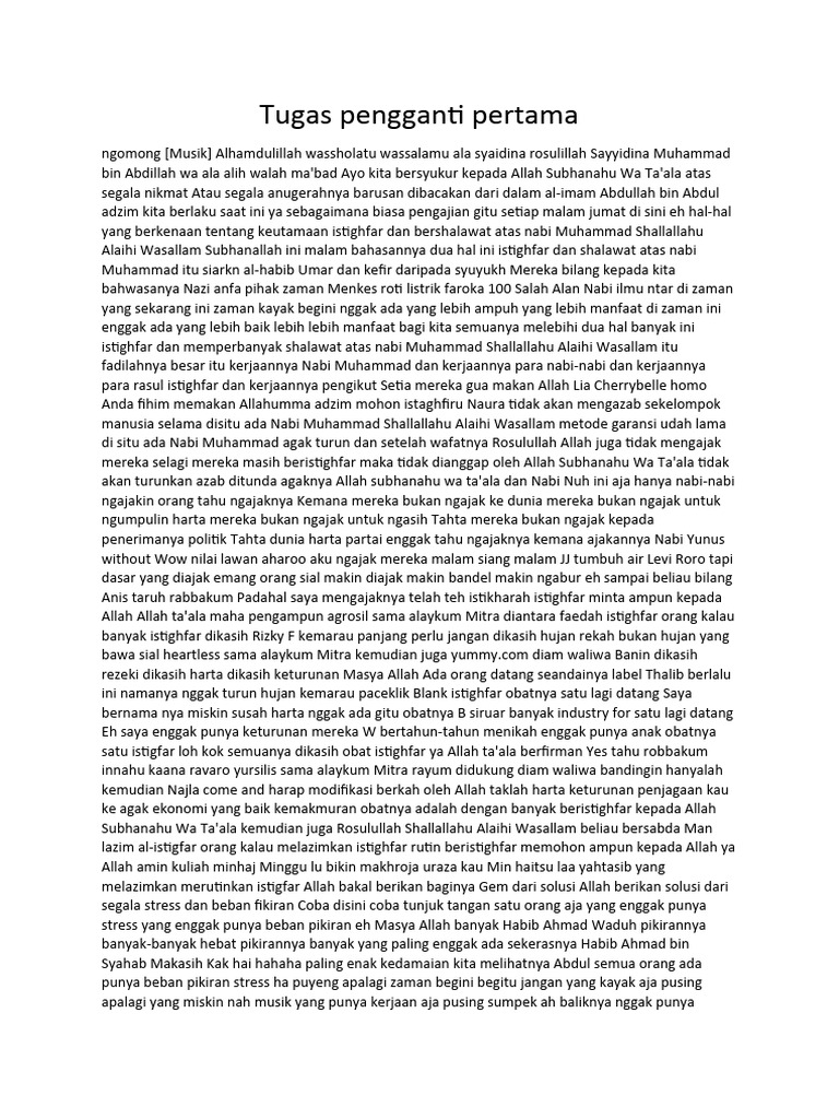 Tugas Pengganti Pertama | PDF