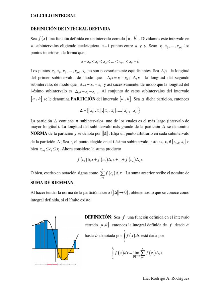 Definición de Integral Definida | PDF | Integral | Geometría