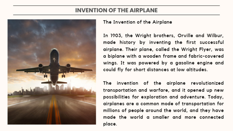INVENTION OF Airplane | PDF