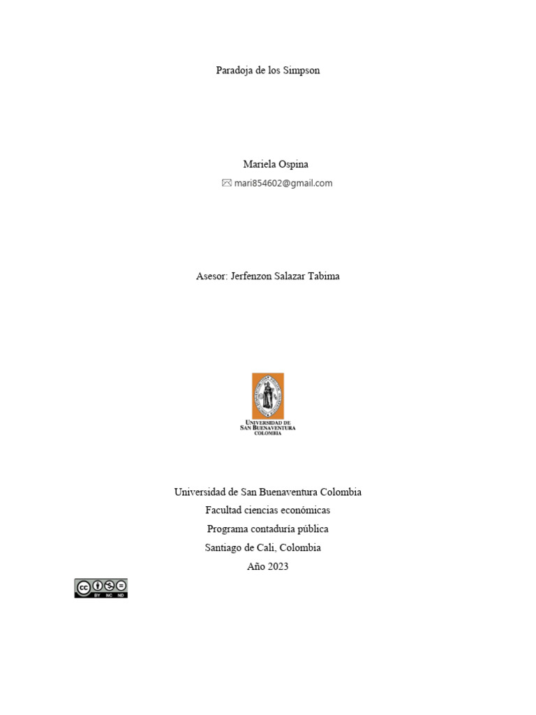 Paradoja de Los Simpson Mariela Ospina | PDF