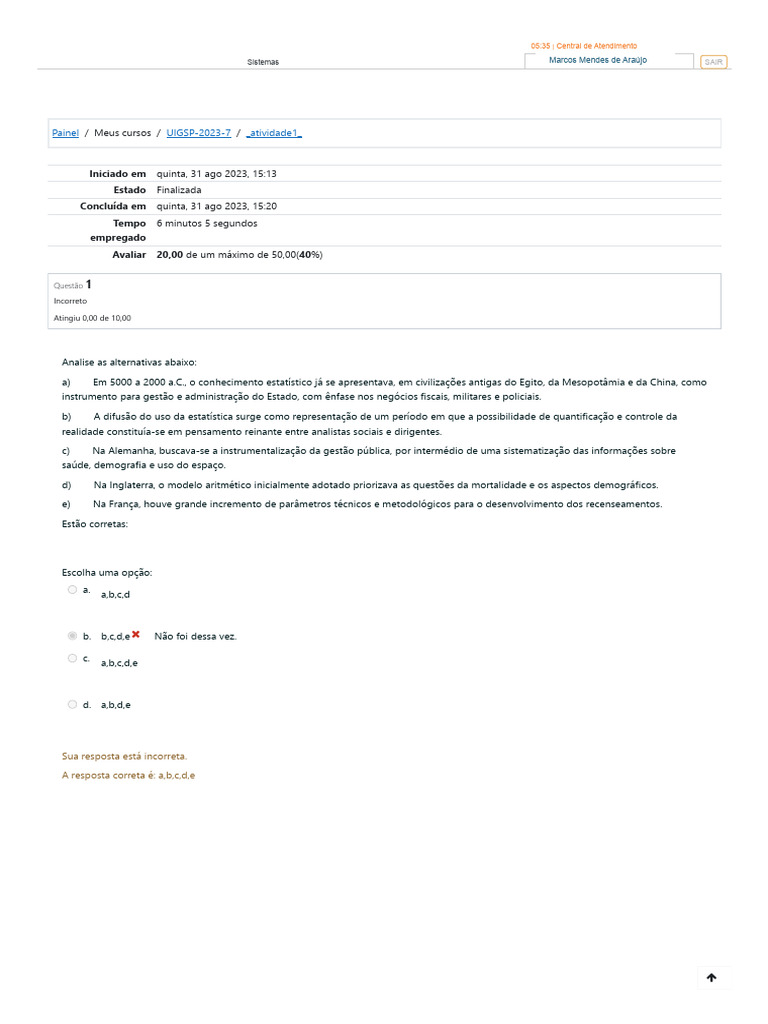 Atividade1 - Revisão Da Tentativa | Download grátis PDF | Teoria | Empiricismo
