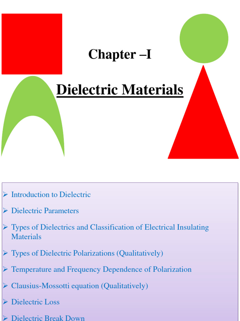 Dielectric Materials | PDF | Dielectric | Dipole