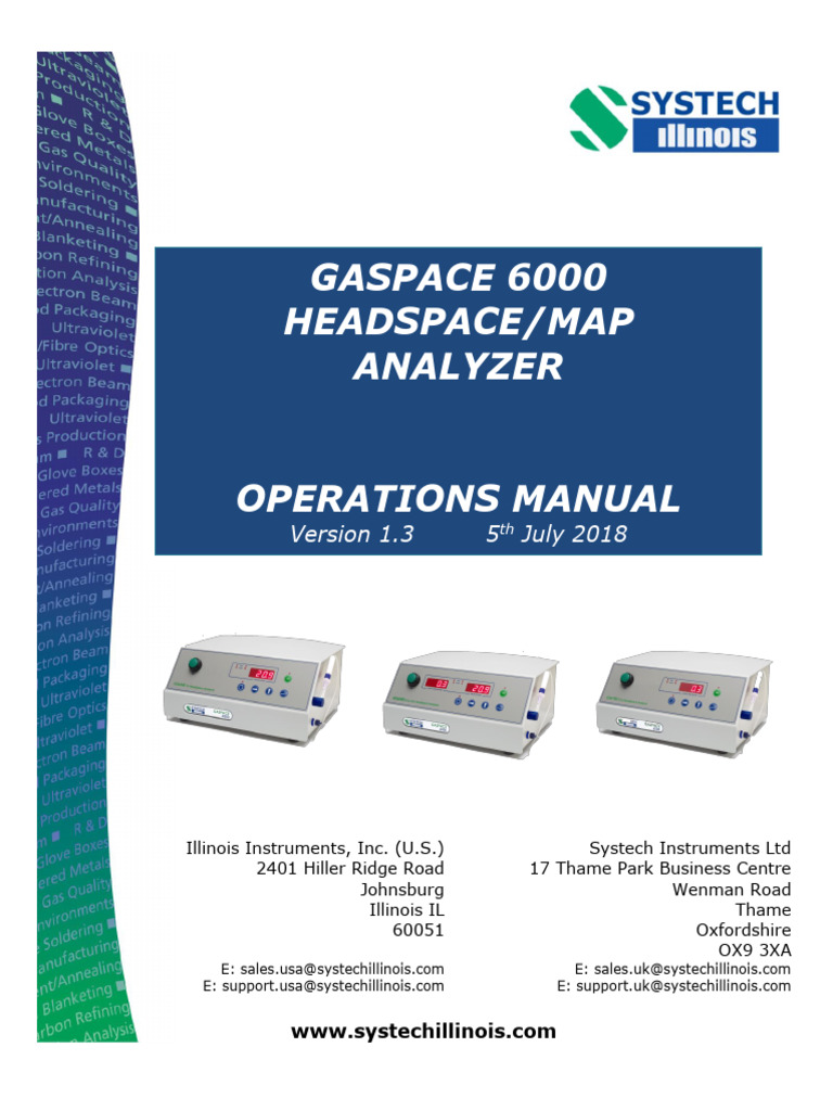 GS6000 Manual v1.4 | PDF | Menu (Computing) | Carbon Dioxide