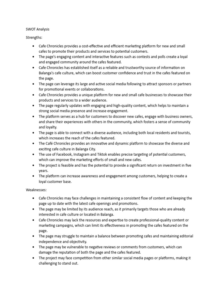 Swot Analysis Pdf Social Media Popular Culture Media Studies