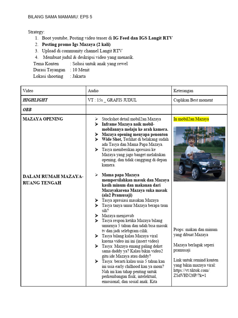 Contoh Script Untuk Tayangan Youtube | PDF