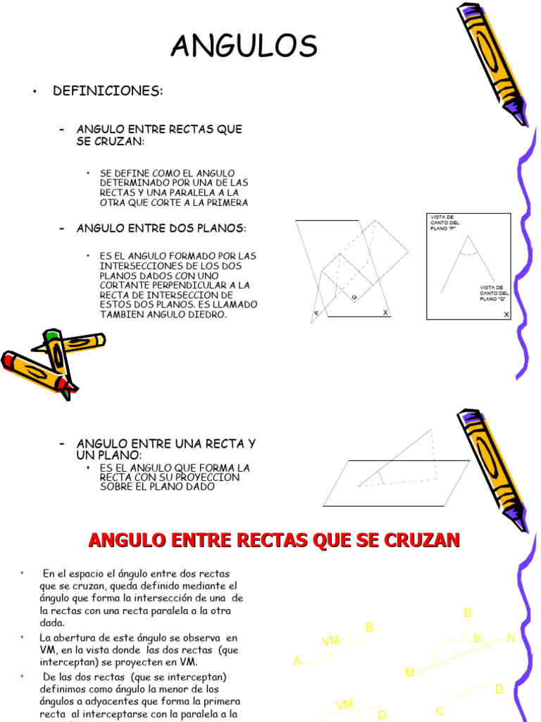7 ANGULOS (Geometria Descriptiva) | PDF | Línea (geometría) | Geometría ...