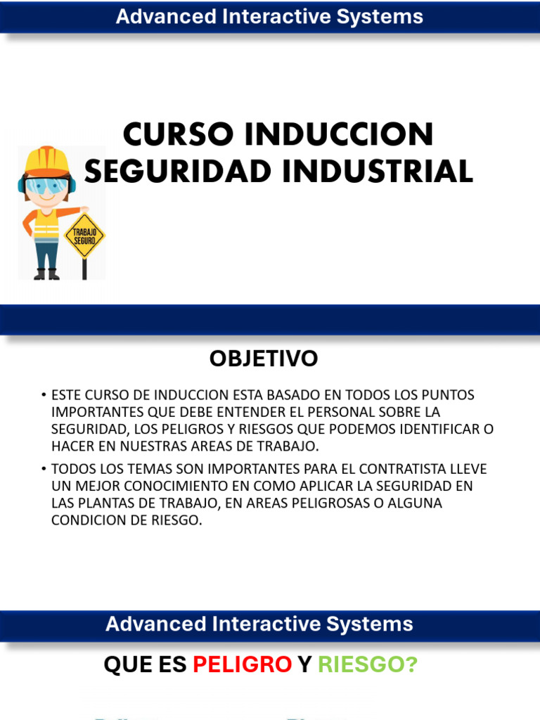 Curso Induccion Seguridad 2023 | PDF | Riesgo | Valores