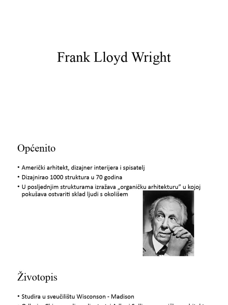 Frank Lloyd Wright | PDF