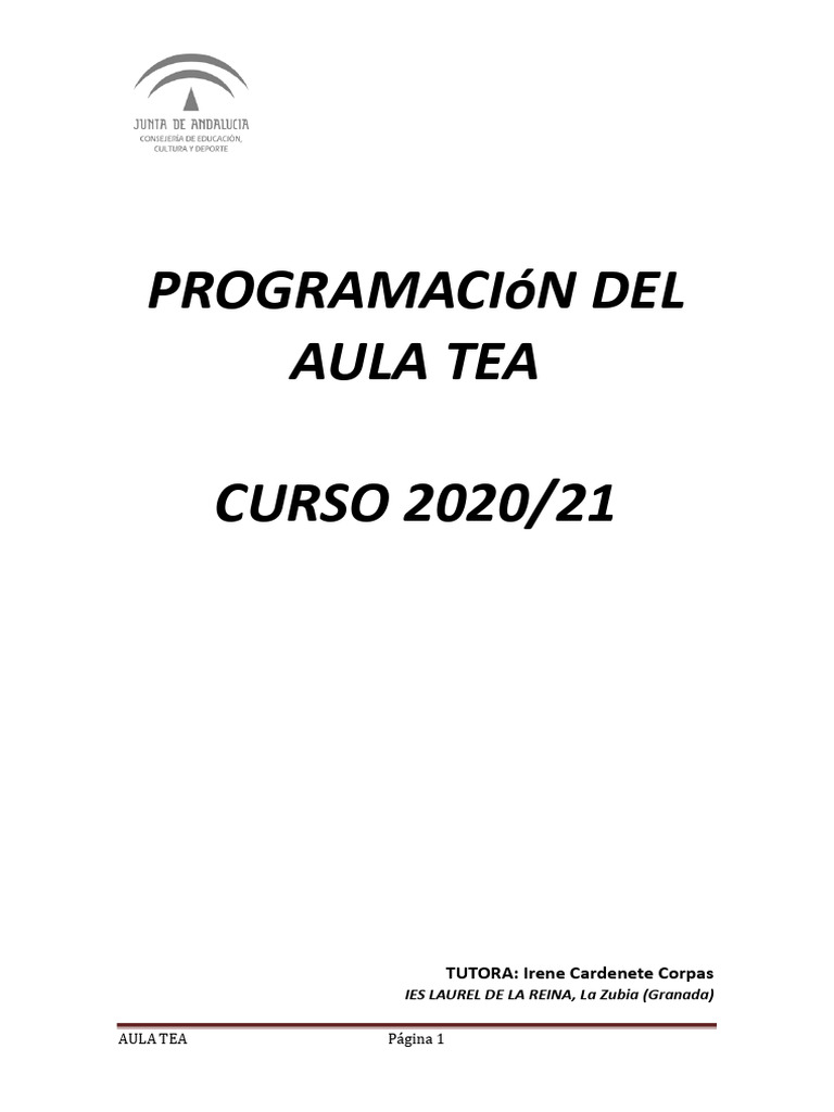 7 Programación Aula TEA | PDF | Aprendizaje | Espectro autista