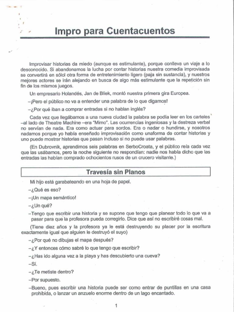 Impro para Cuentacuentos | PDF