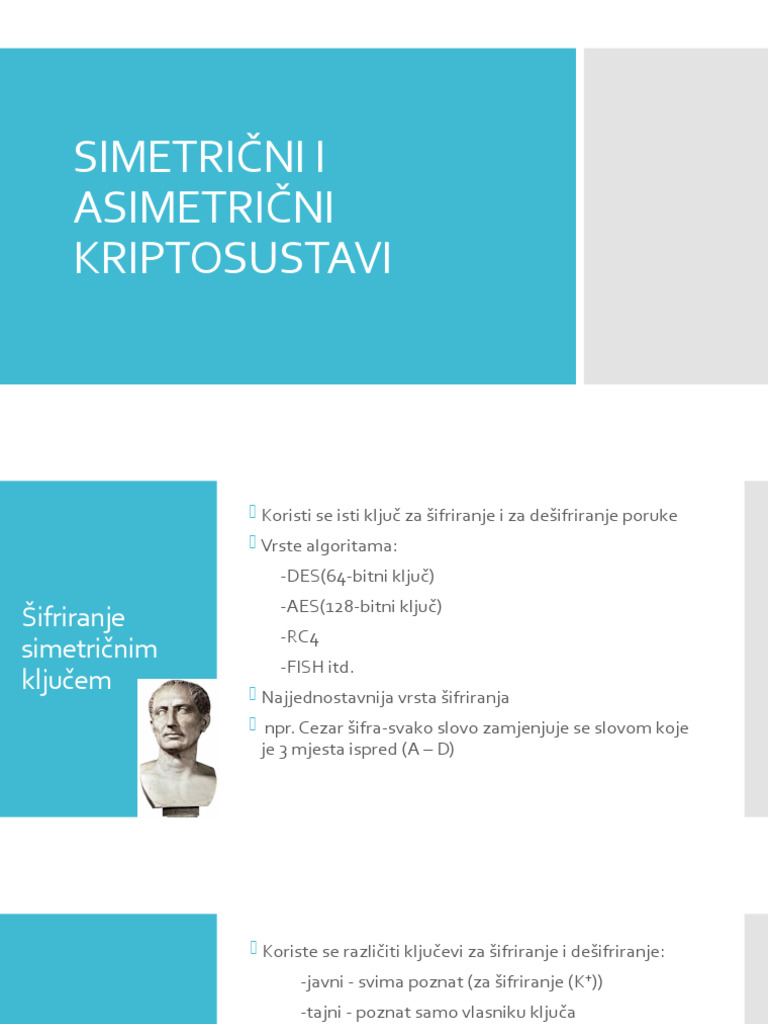 Simetrični I Asimetrični Kriptosustavi | PDF
