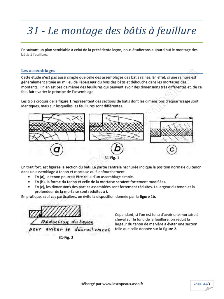 Montage des bâtis à feuillure | PDF | Menuiserie