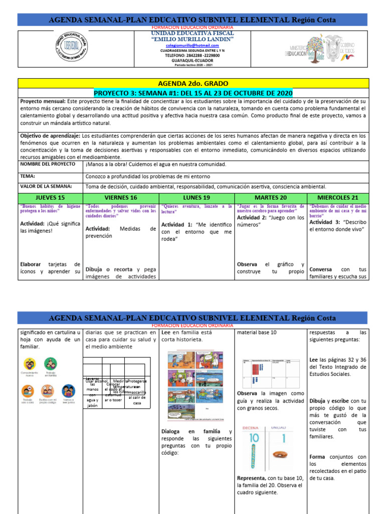 Segundo Grado Semana 1 Proyecto 3 | PDF | Entorno natural | Aprendizaje