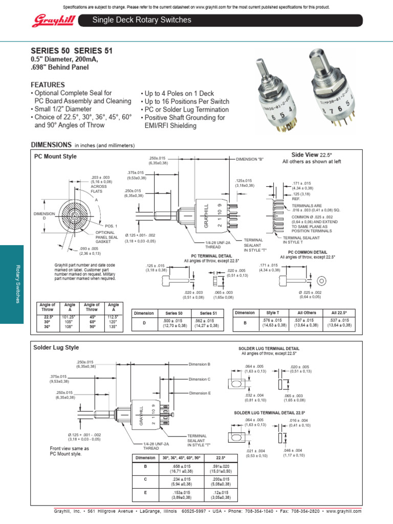Series 50 Series | PDF | Switch | Electromagnetism
