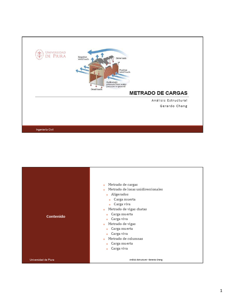 02 02 Metrado de Cargas | PDF | Ingeniero civil | Ingeniería estructural