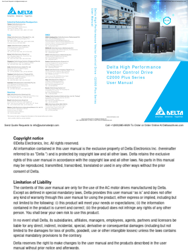 Delta C2000 Plus Series Users Manual | PDF | Electromagnetic Compatibility | Electromagnetic ...