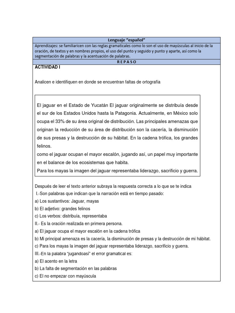 Repaso de Gramática | Descargar gratis PDF | Caso de carta | Gramática