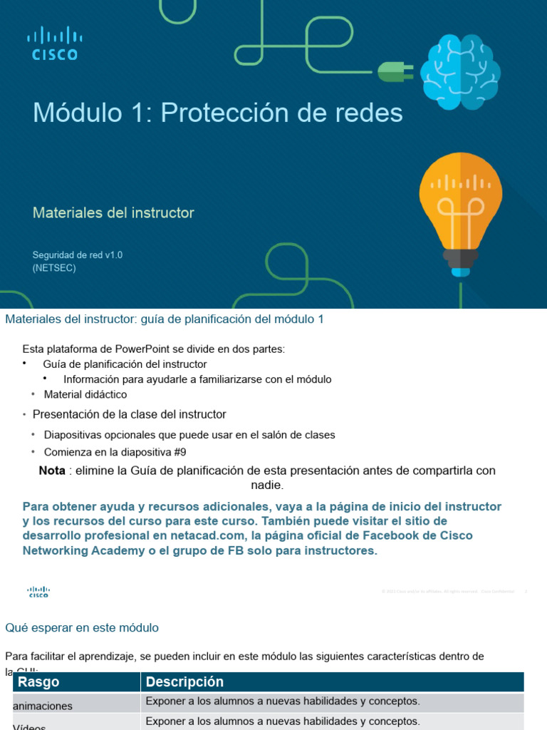 Network Security v1.0 - Module 1 | PDF | Cortafuegos (informática) | Computación en la nube