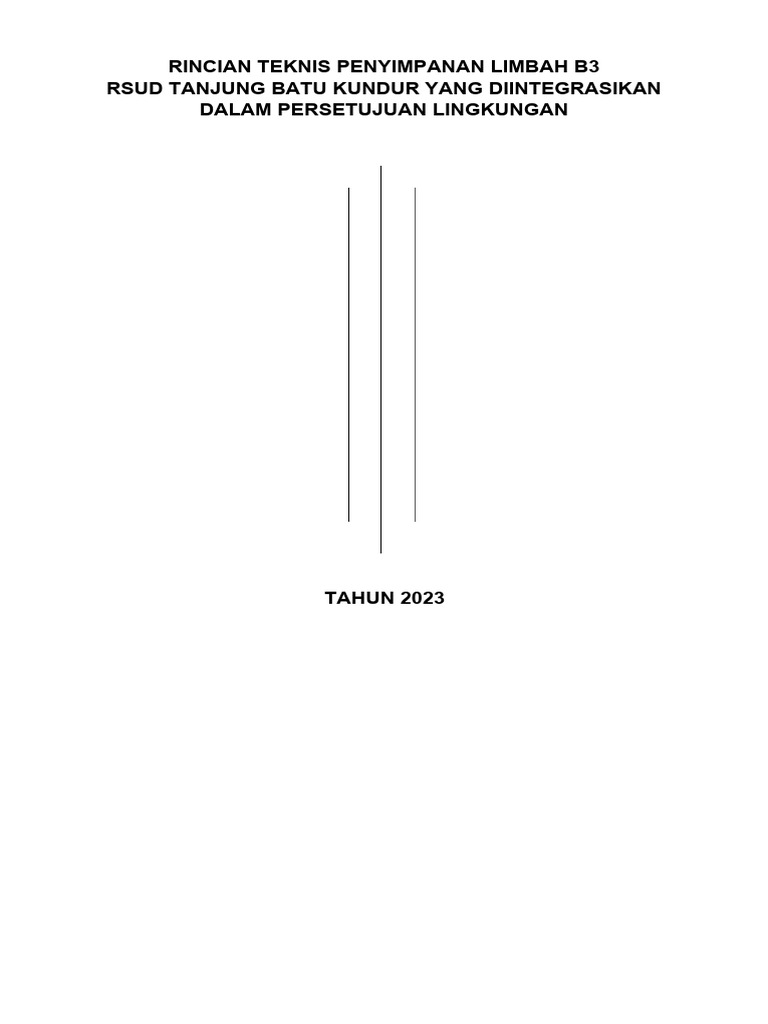 Rintek b3 Rsud Tanjung Batu Kundur | PDF