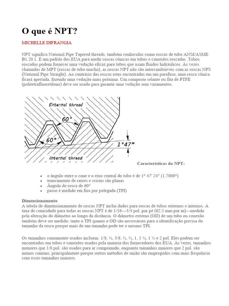 O Que É NPT | PDF