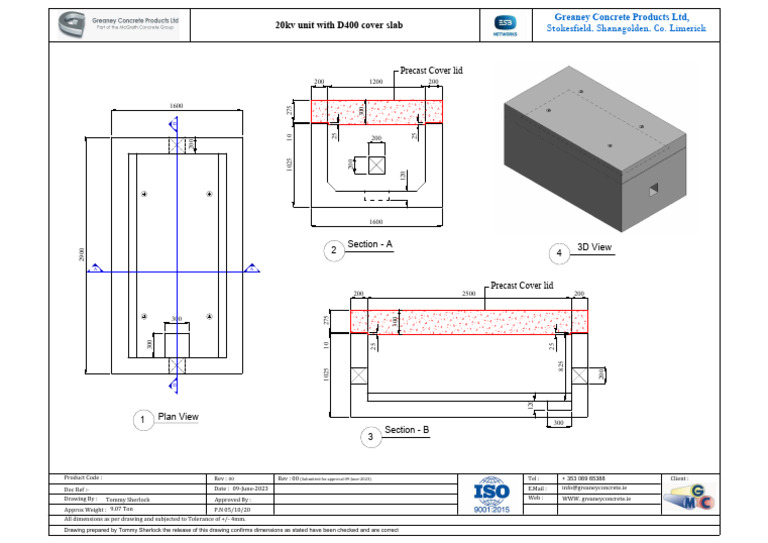 20kv Unit With D400 Cover Slab | PDF | Structural Engineering | Concrete