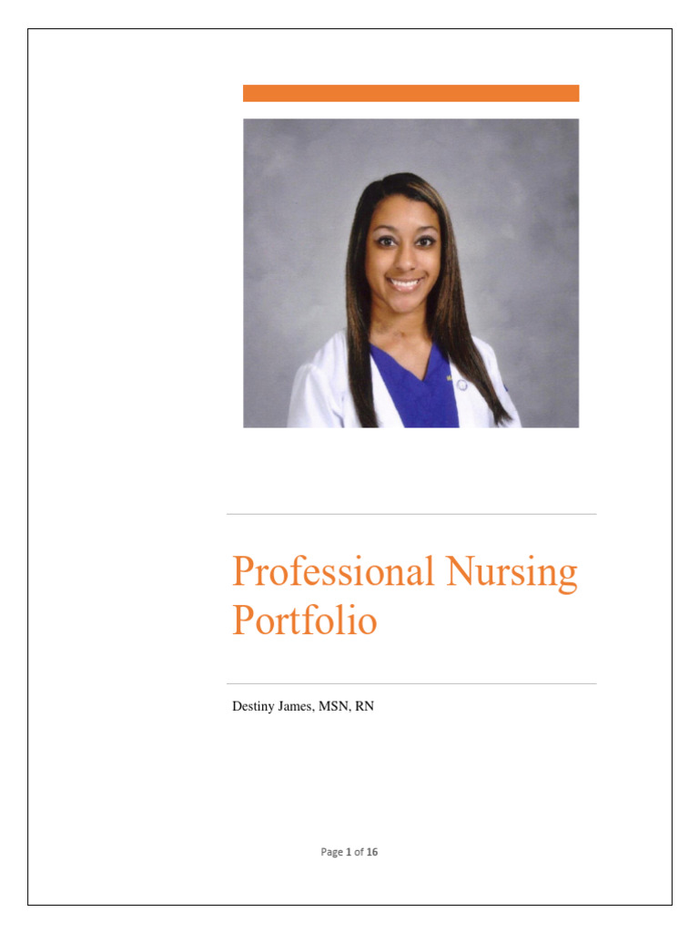 Destiny James: Nursing Portfolio | PDF | Nursing | Learning