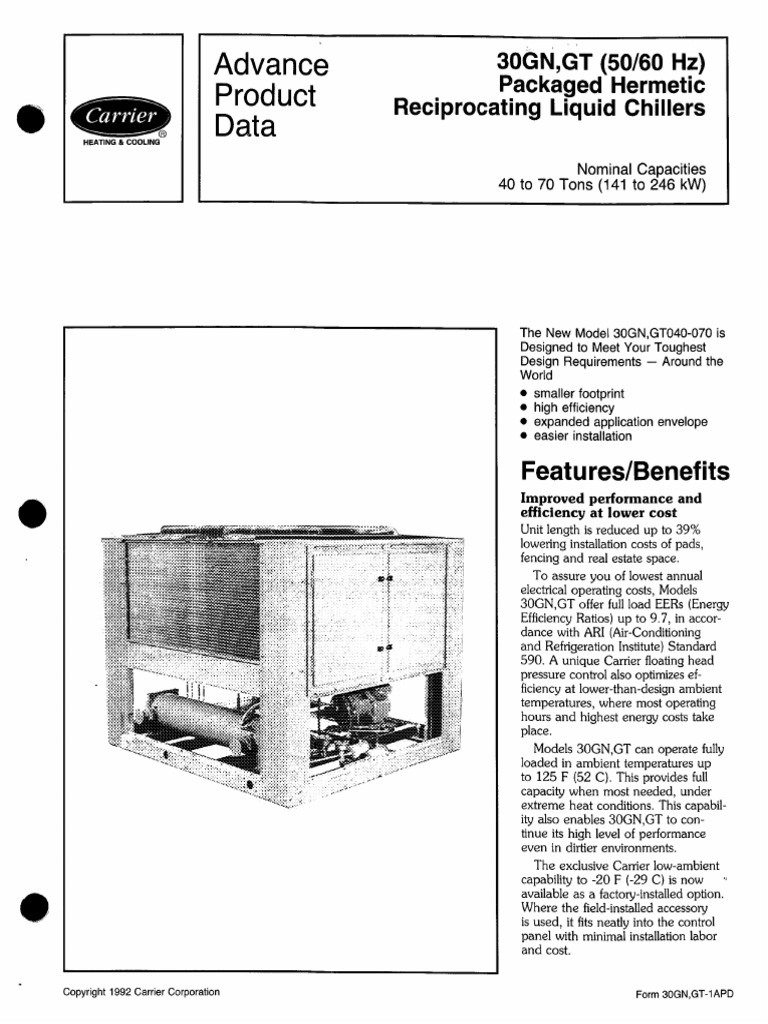Chiller Carrier - 30gn, Gt-1apd | PDF