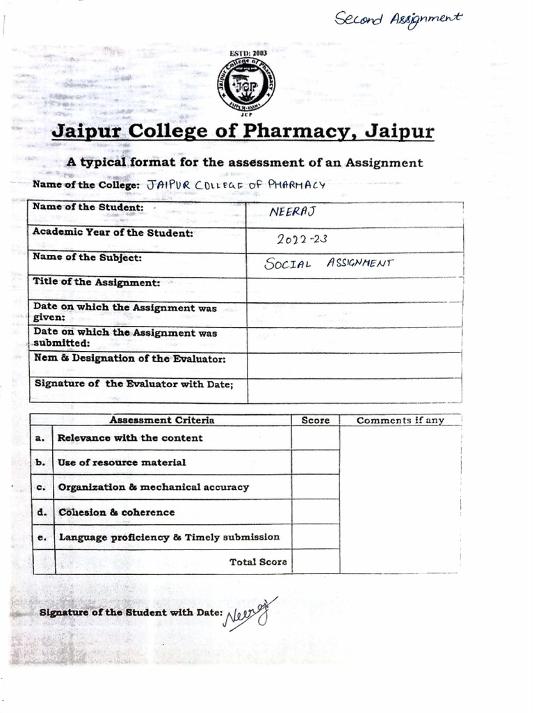 Social Pharmacy 2nd Assignment | PDF
