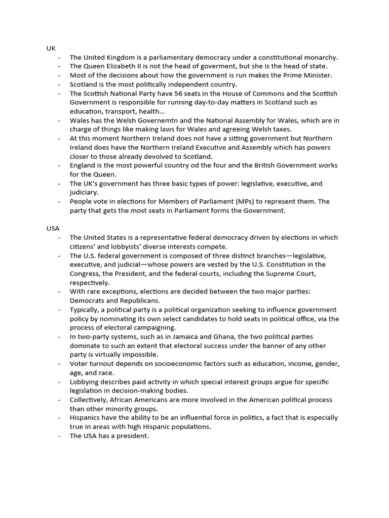 UK Political Structure Overview | PDF | United Kingdom | Government