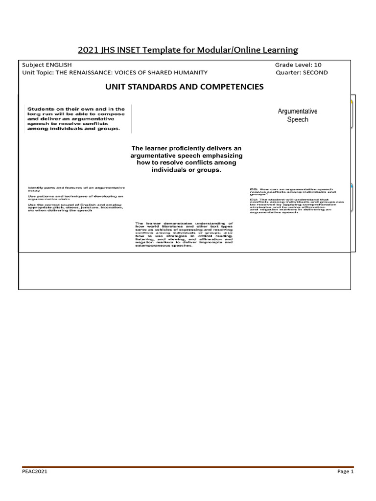 S8.1 Efdt Template For Asynchronous Online Learning Material | PDF ...