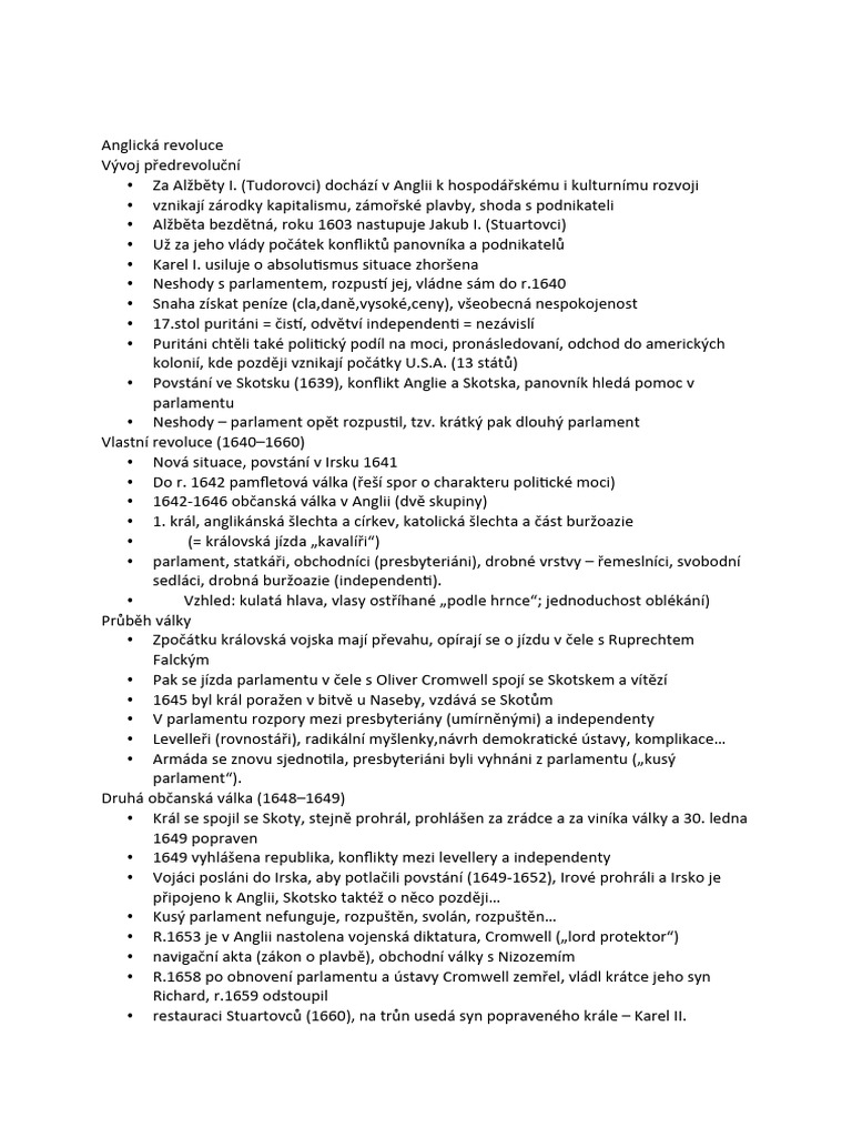 Anglická Revoluce | PDF