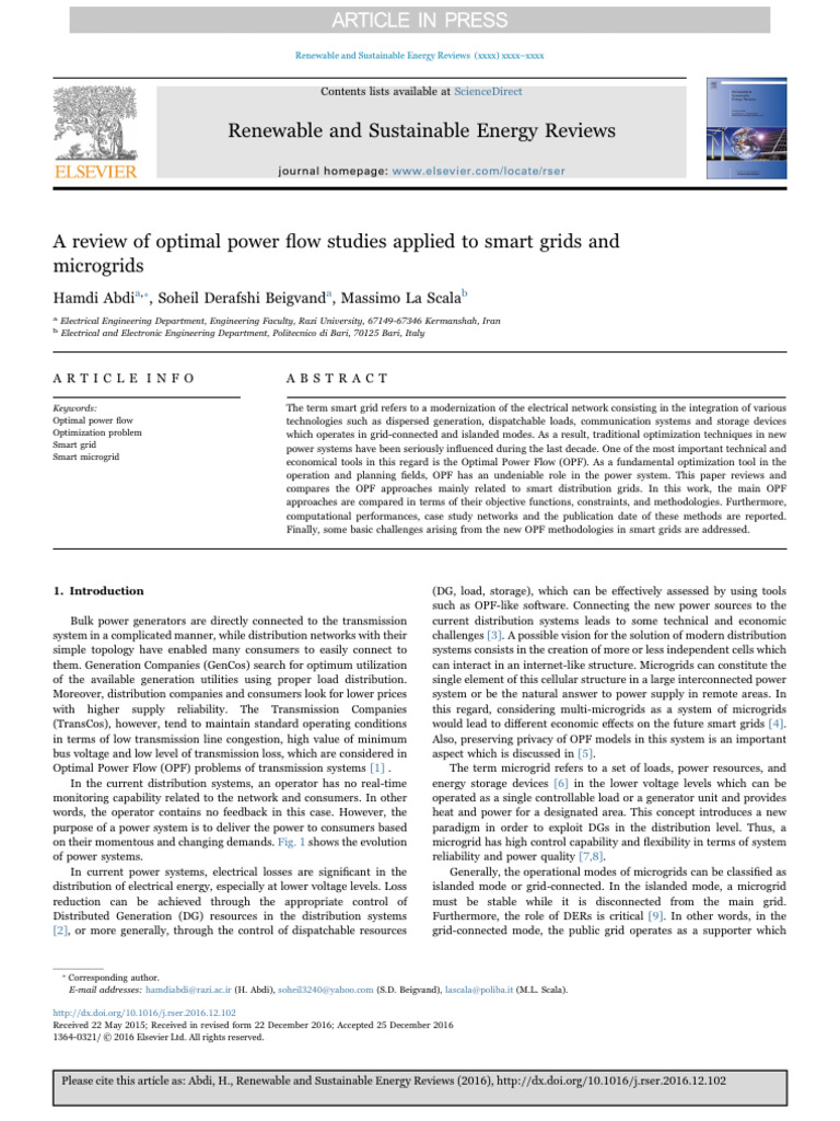 Smart Grid Power Flow Review | PDF | Distributed Generation | Electric ...